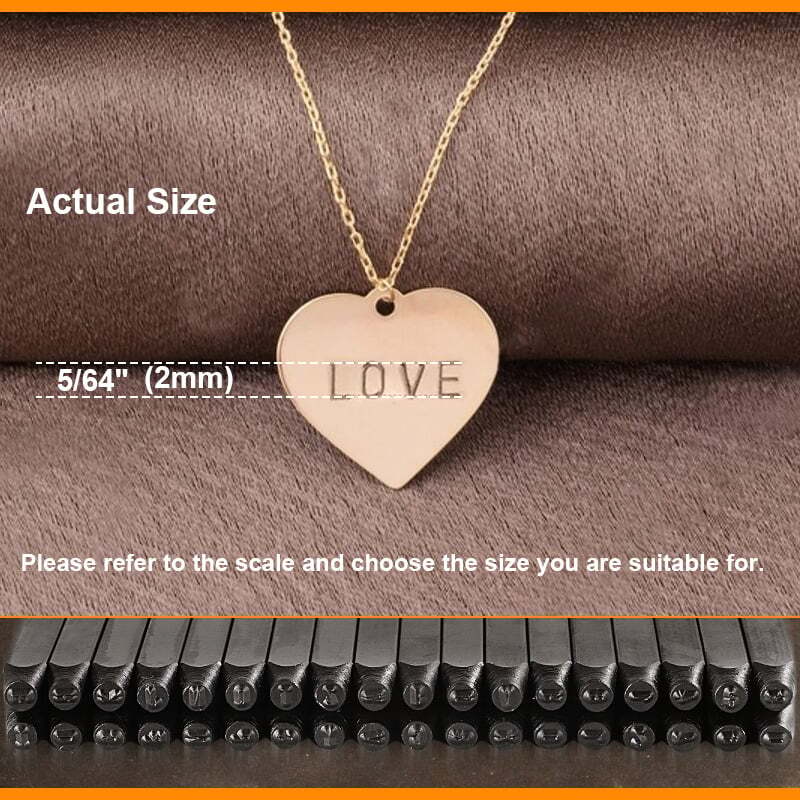 36x US Stock 5/64" 2mm Letter & Number Stamp Punch Set Hardened Steel ...