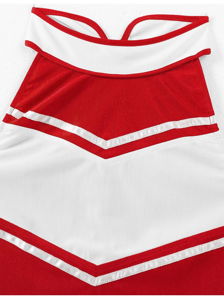 Women Cheer Leader Costume Mini 2 Piece Cheerleading Fancy Dress Outfit ...