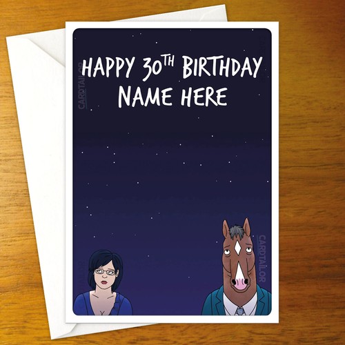 BOJACK HORSEMAN Personalised Birthday Card • personalized cartoon show ...