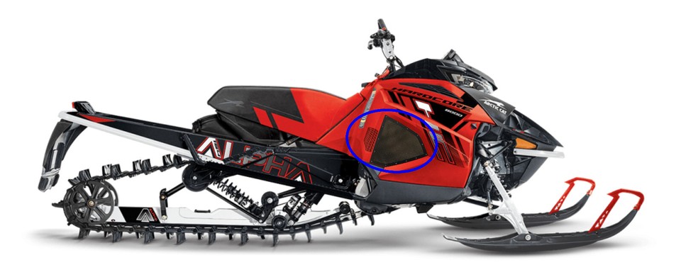 Arctic Cat Ascender Alpha Middle Side Panel Air Vent Kit Snowmobile ...