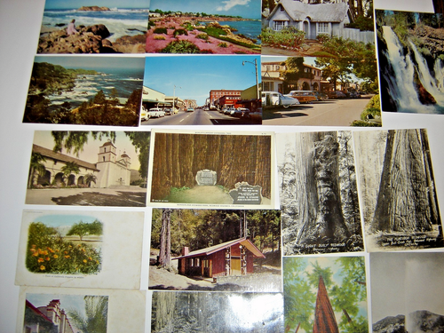 19+6 UNPOSTED/POSTED VINTAGE CALIFORNIA REDWOOD HWY. (1940'S-50'S) POST ...