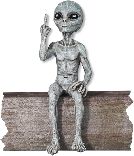 Rude Alien Statue “Flipping the Bird” 10″ H Shelf Sitter ...
