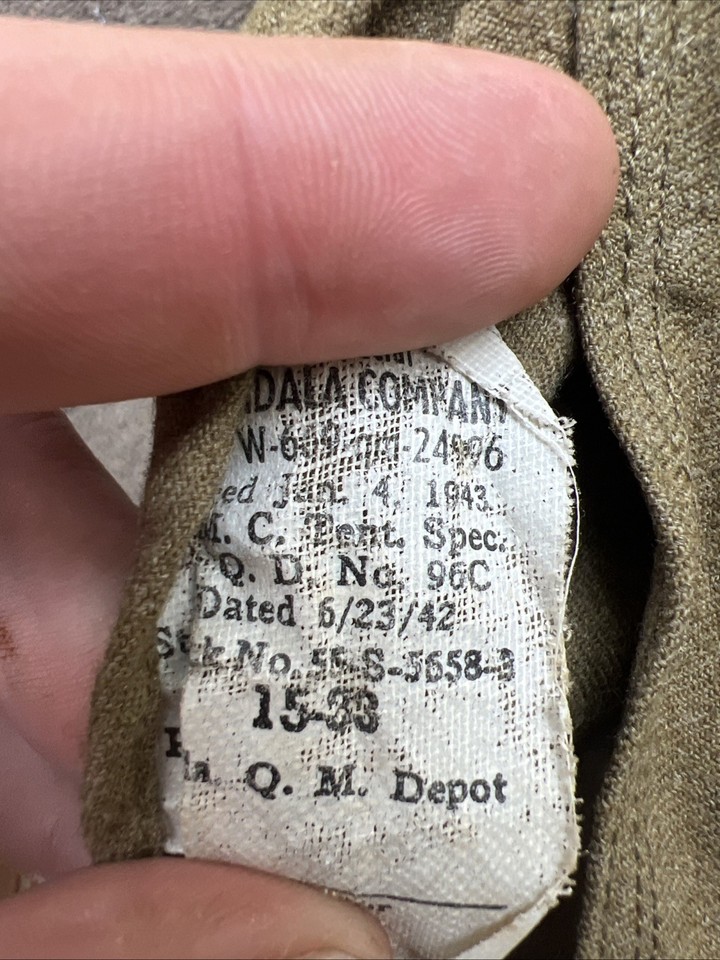 WW2 US Army Enlisted OD Wool Shirt 15 X 33 1943 (AA331 | eBay