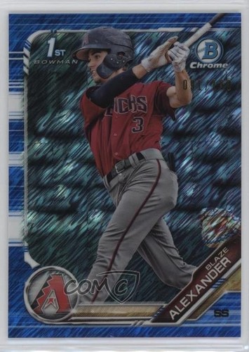 2019 Bowman Chrome Prospects Blue Shimmer Refractor /150 Blaze ...