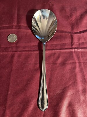 Serving Spoon Supreme Cutlery Towle Japan 8” Sea Shell Shape Stainless ...