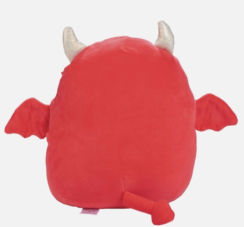 NWT Squishmallow 12” KARLIE Red Devil Bat Metallic Horns Wings ...