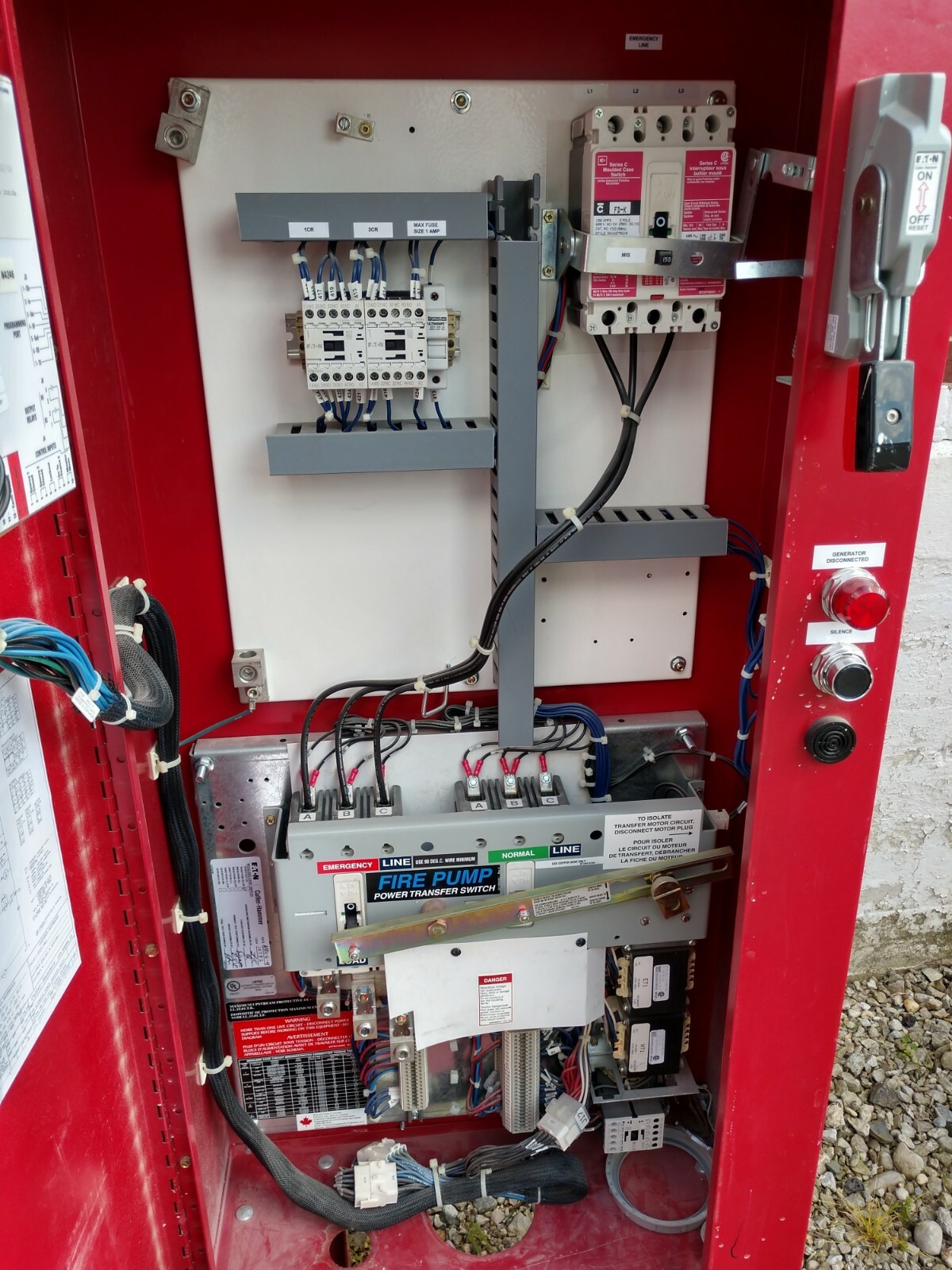 Eaton Cutler Hammer 30 HP 480 V Electric Fire Pump Automatic Transfer ...