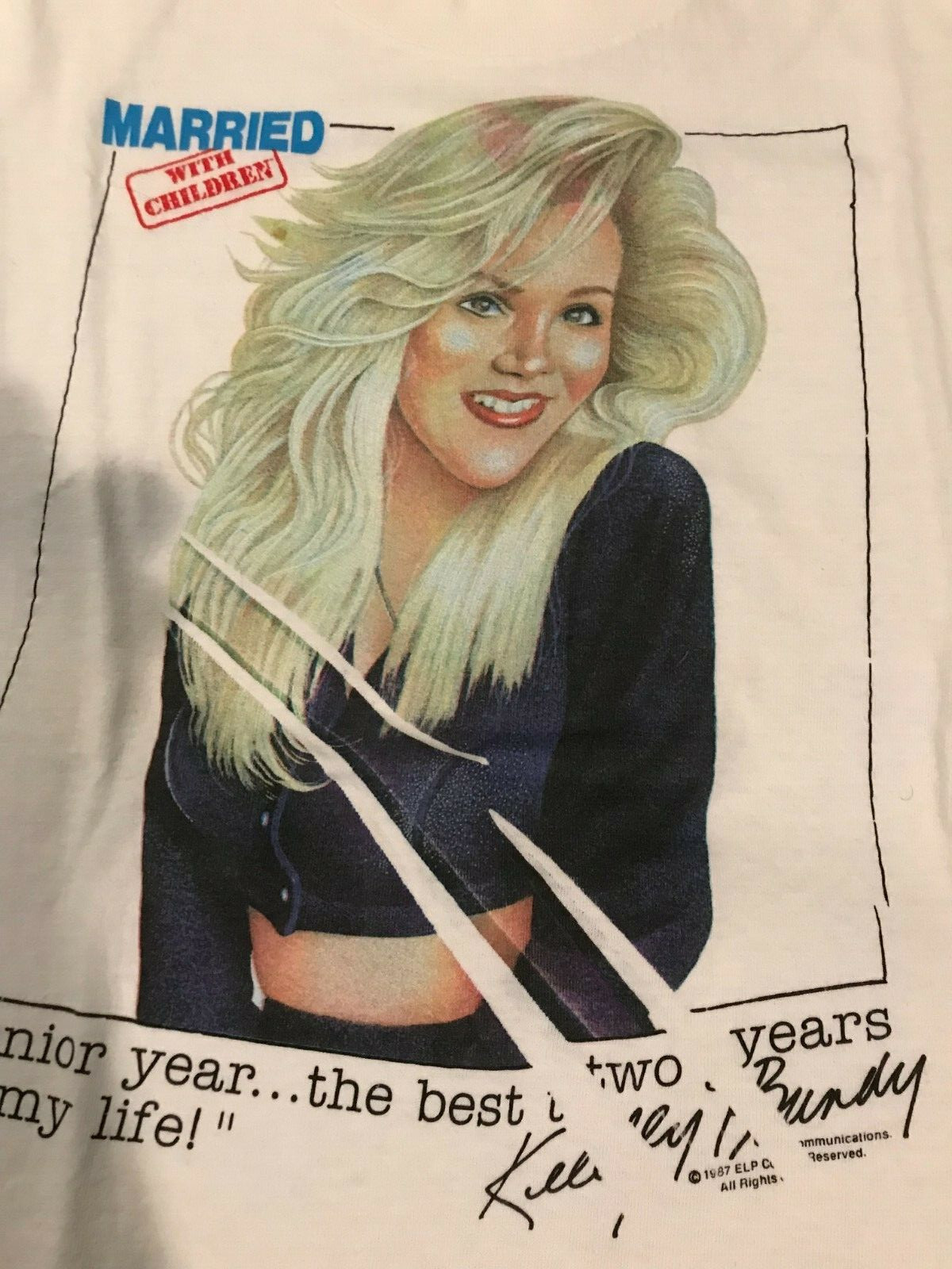 VTG 87 Kelly Bundy Christina Applegate Promo Shirt Sz… - Gem