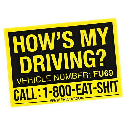 How's My Driving - Sticker | eBay