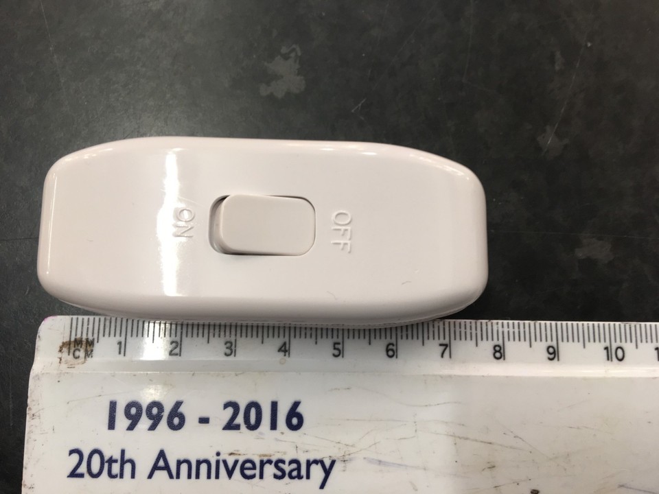 INLINE SWITCH LIGHTING ELECTRIC 6A ON/OFF TABLE LAMP DESK WHITE 3 CORE ...