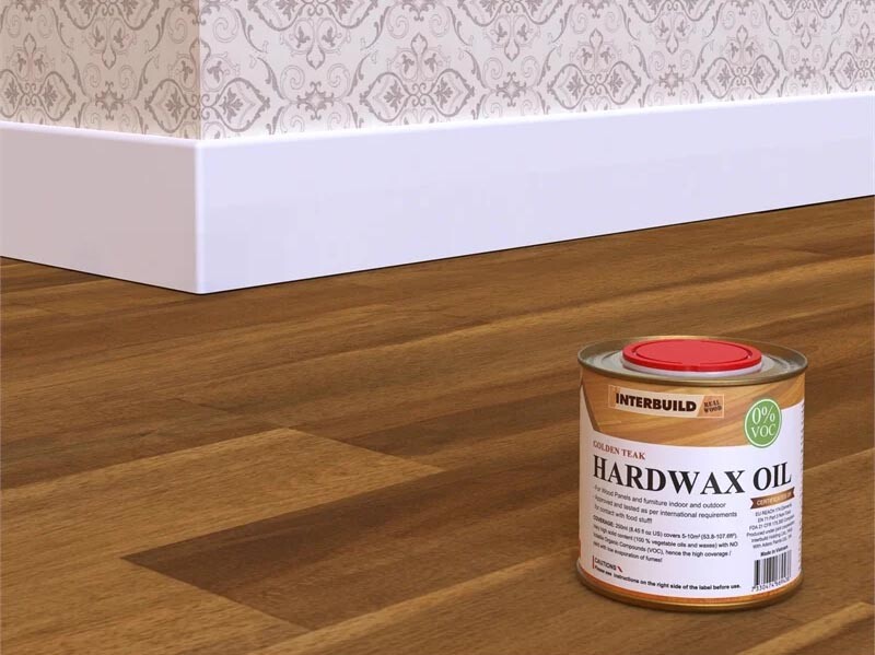Interbuild Hardwax Wood Timber Stain Oil 250ml Food Safe Finish 10m² ...