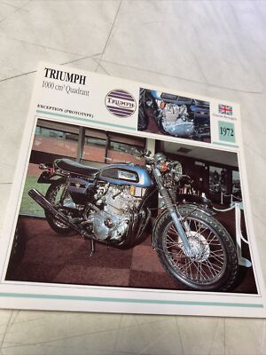 Triumph 1000 Quadrant Prototype 1972 Motorcycle Collectible Card Atlas ...