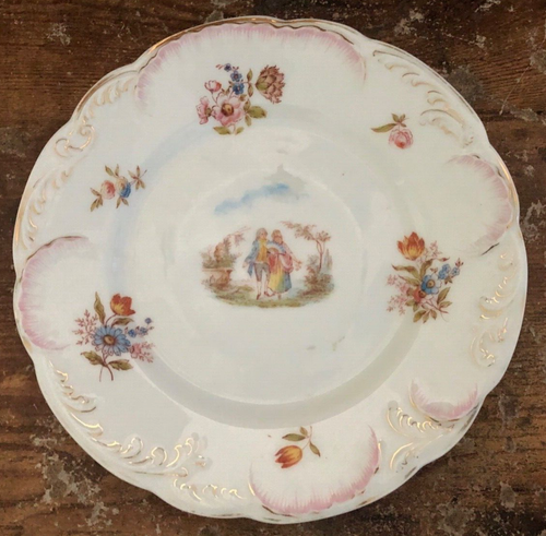 Gorgeous R&C SAXE GERMANY Portrait Porcelain Plate Couple man lady ...