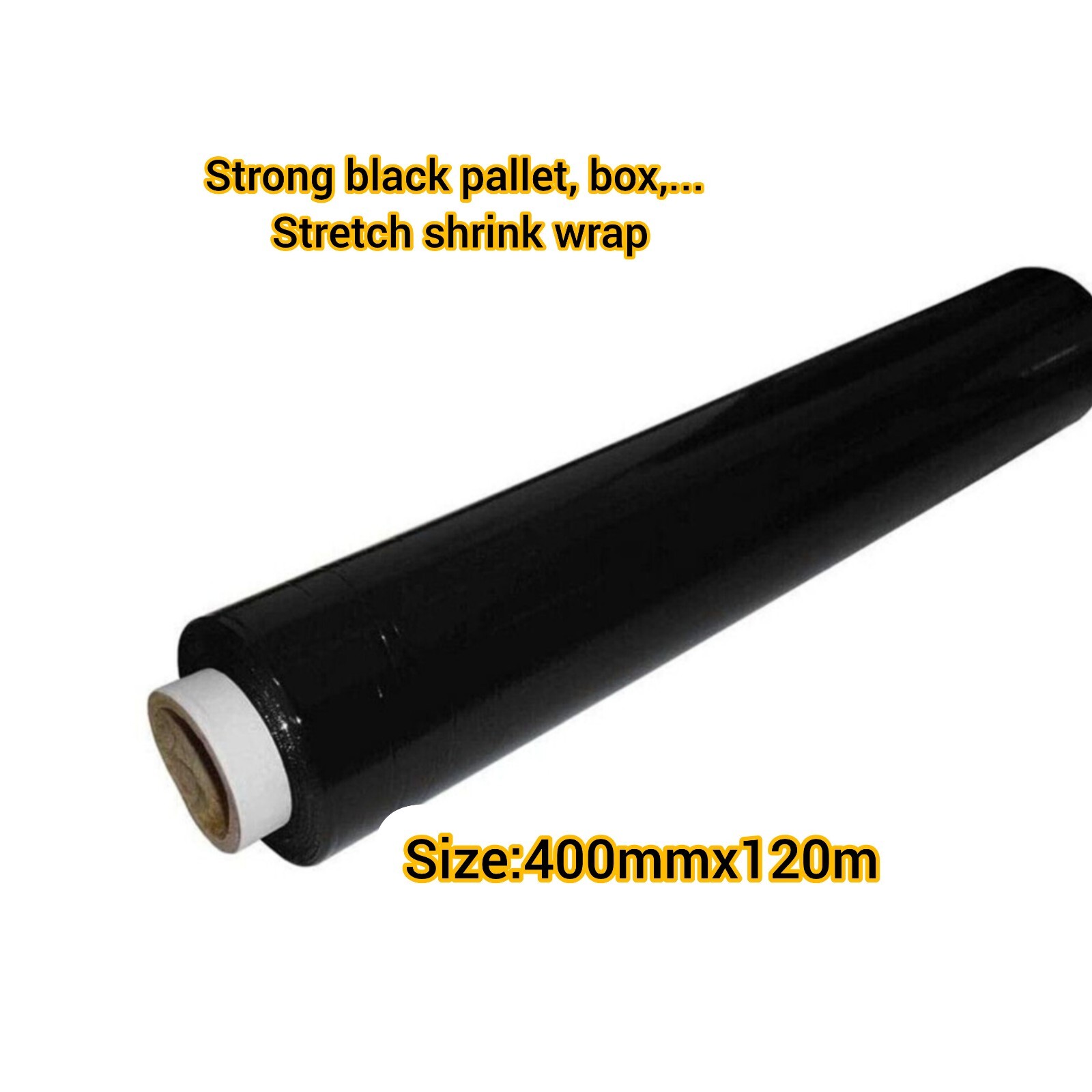 6 XSTRONG ROLLS BLACK PALLET STRETCH SHRINK WRAP PARCEL PACKING CLING ...