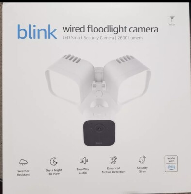 Blink Wired Floodlight Camera Smart Security Camera 2600 Lumen HD Live ...