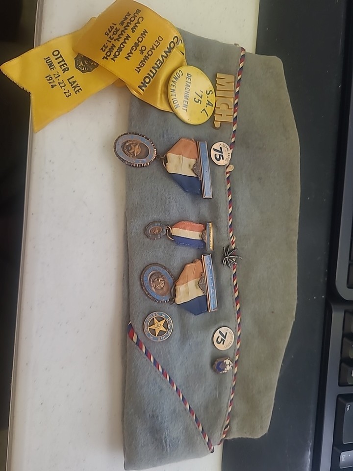 Vintage American Legion SAL Uniform Pins Medals Ribbons Cords ...