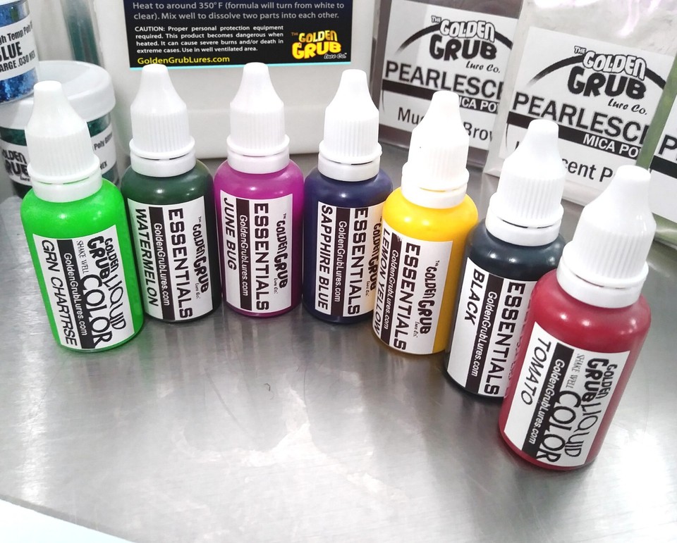 Liquid Plastic SUPER STARTER SET Twintail Grub plastisol fishing lure ...