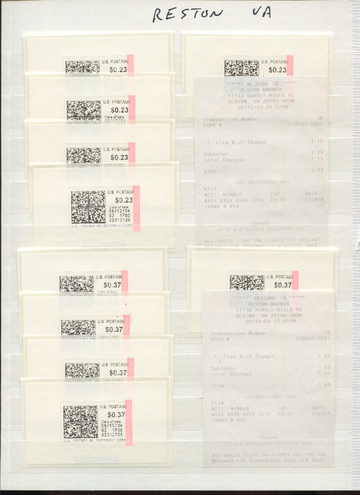 CVP54 Specialist LARGE Lot of IBM Computer Vended Stamps Many w ...