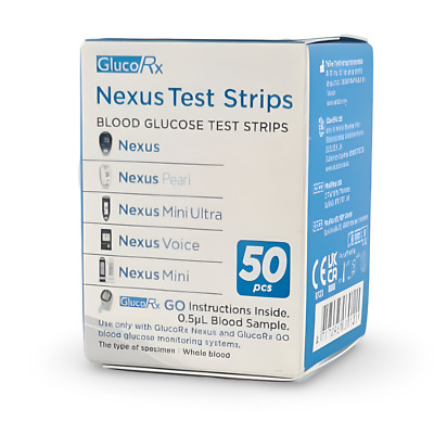 GlucoRx Nexus Test Strips - 50 Strips To Monitor Blood Glucose - | eBay UK
