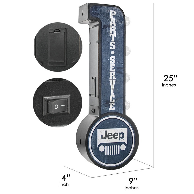 Jeep Parts & Service LED Marquee Sign - Double Sided Light - Wrangler ...