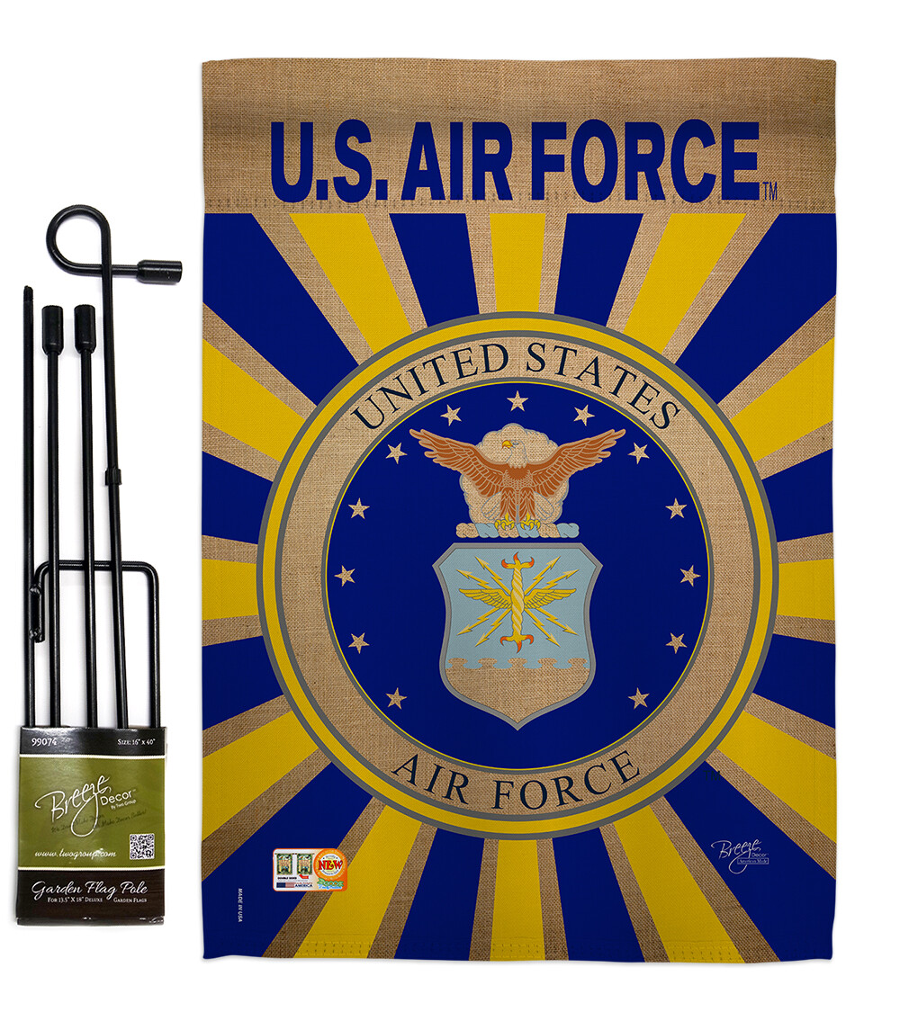 US Air Force Garden Flag Armed Forces USAF Military Veteran House Yard ...