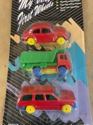 Vintage NOS Maisito My First Wheels 3 pack Cars VW Dump Truck Suburban ...