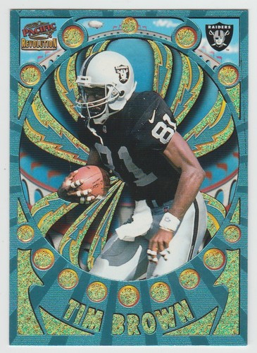 TIM BROWN Raiders 1997 Pacific Revolution PLATINUM BLUE #102 SP ...
