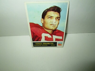 VINCE PROMUTO 1965 FOOTBALL CARD Philadelphia #194 WASHINGTON REDSKINS ...