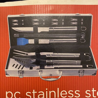 NIB! Chef’s Mark Deluxe 21-Pc Stainless Steel BBQ Tool Set. NEW SET | eBay