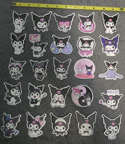 Kuromi Japanese Anime Vinyl Stickers Decals (25pc Lot/pack). Cartoons ...