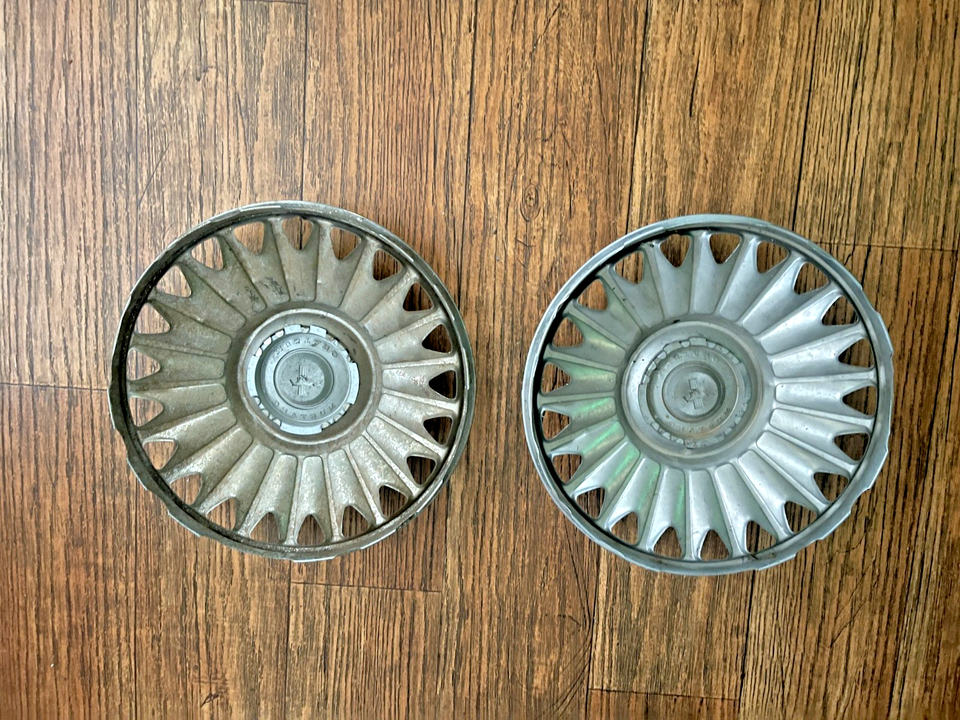 PAIR 1967 67 Ford Mustang Hubcap Rim Lug Wheel Cover Hub Cap 14" OEM ...