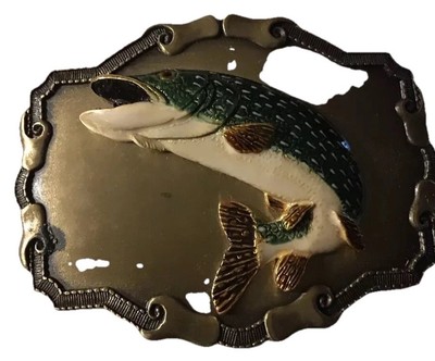 Muskee Belt Buckle Raintree Jewelry 1977 Enameled Patent Pending 3-D ...