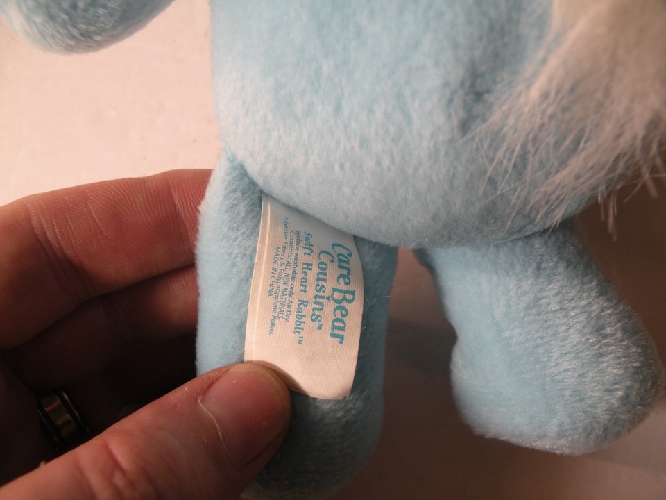 2004 Vintage Care Bear Cousins Swift Heart Blue Heart Wings Bunny 10 ...