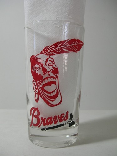 Vintage 1950's Milwaukee Braves Logo Drinking Glass MLB Baseball | eBay