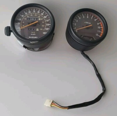 SUZUKI GS750 GS OEM TACH TACHOMETER GAUGES SPEEDOMETER METER SPEEDO ...