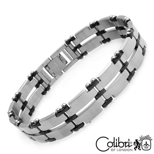 COLIBRI Bracelet in Black Enamel and Stainless steel 9" | eBay