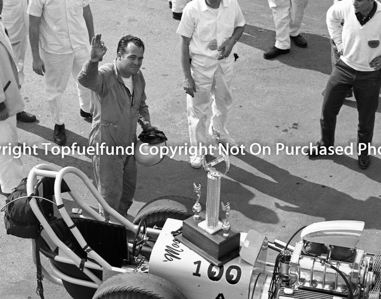 Dean Moon with the Mooneyes Dragster Winners Circle 8x10 Top Fuel NHRA ...