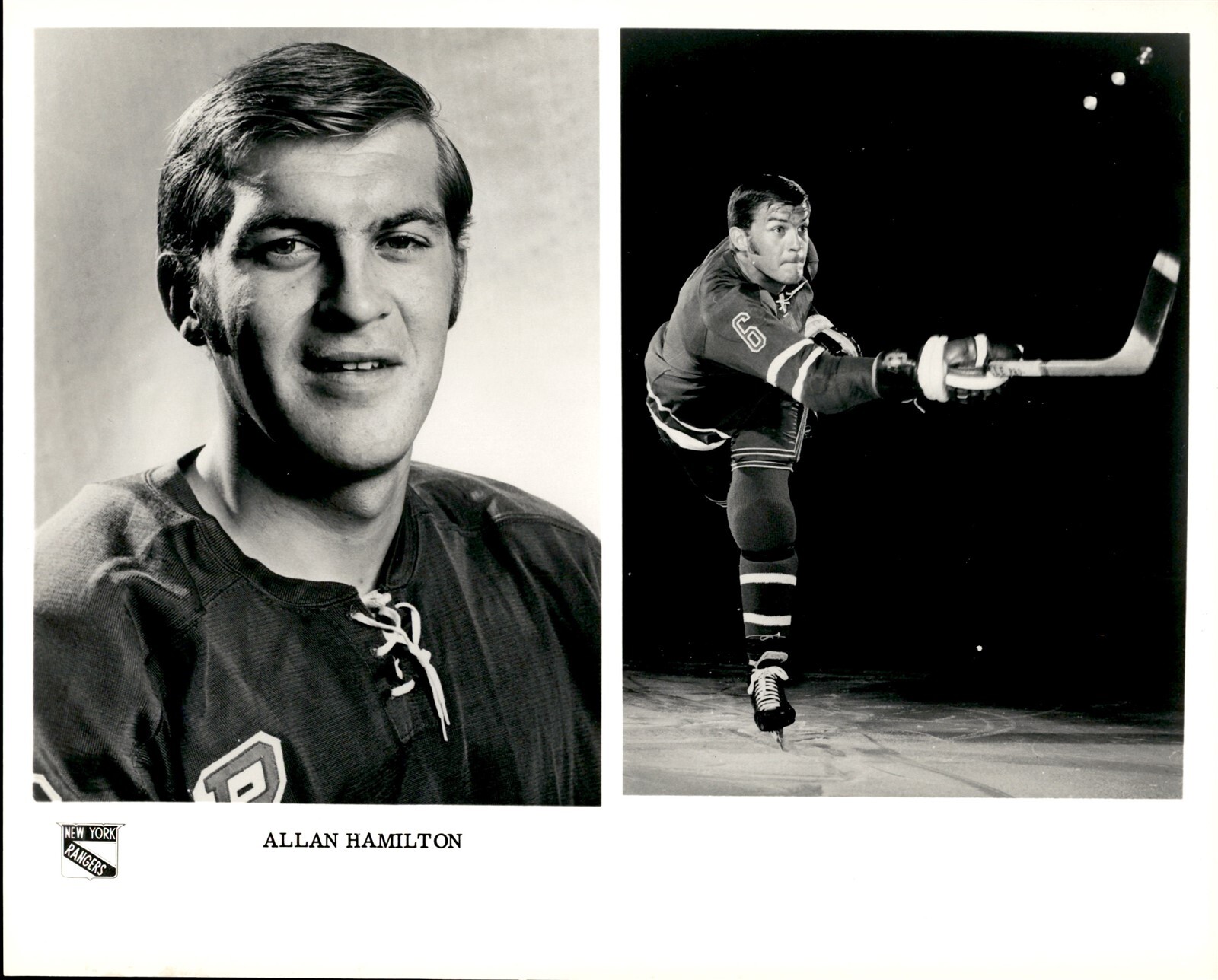 PF2 Original Photo AL HAMILTON 1960s NEW YORK RANGERS DEFENCE EDMONTON ...