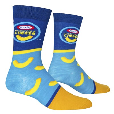 Mens Funky Retro Kraft MACARONI MAC & CHEESE SOCKS Logo Novelty Fun ...