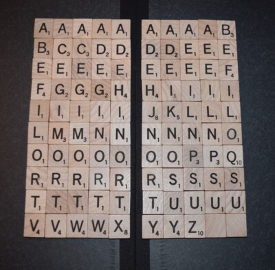 Scrabble Complete Set of 100 Wooden Tiles 2007 #SWT23 | eBay