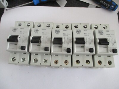 MK ELECTRIC 32 40 63 80 100 AMP 30mA RCD CIRCUIT BREAKERS | eBay UK