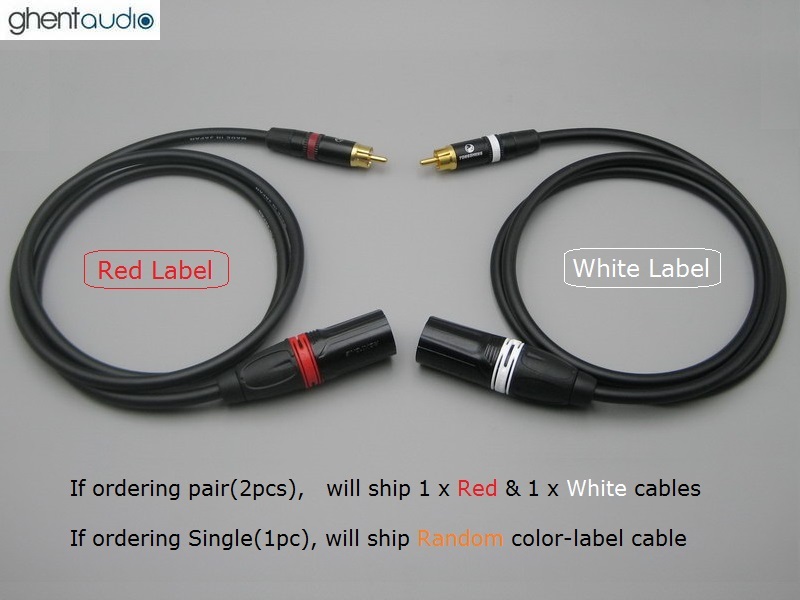 A15 (1m 3ft) --- unbalanced RCA to balanced XLR(M) Canare L-4E6S Audio ...