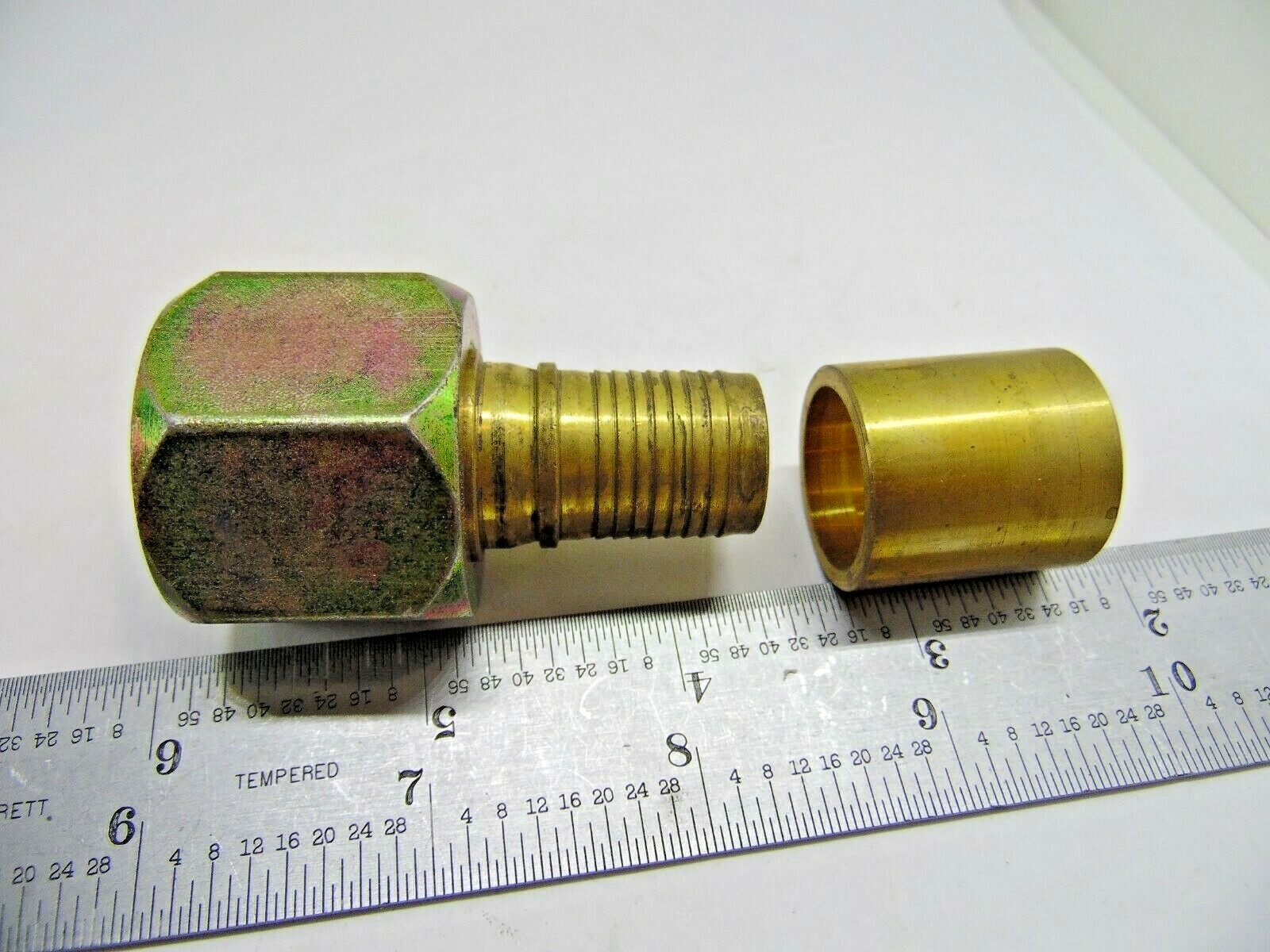 Y50012-17-93 TITEFLEX TEFLON QUICK SWAGE HOSE FITTING 3/4 1-1/16-12 FEM ...