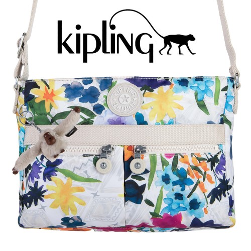 Kipling Women's Crossbody Bag, Flower Power Design, with Monkey ...