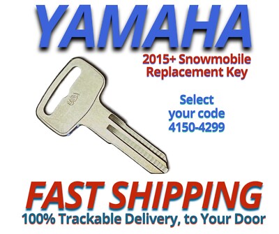 Yamaha Snowmobile Keys 2015+ Sled Key Replacement Cut to your Code 4150 ...
