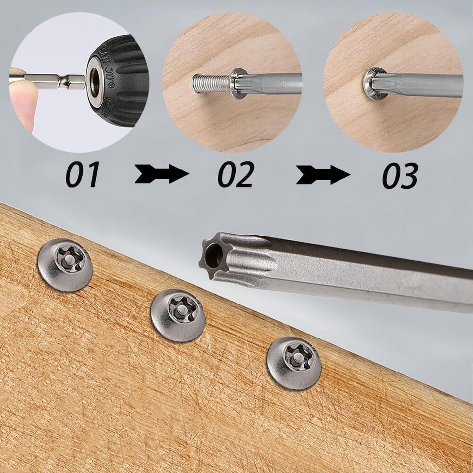 11pcs 200mm Extra Long Torx Screwdriver Bit Set, Magnetic Torx Head ...