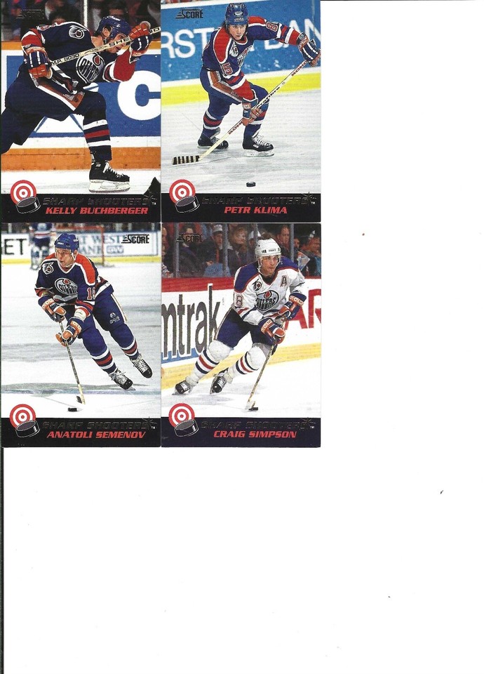 1992-93 Score ENGLISH Edmonton Oilers Complete Team Set w/ Inserts (29 ...
