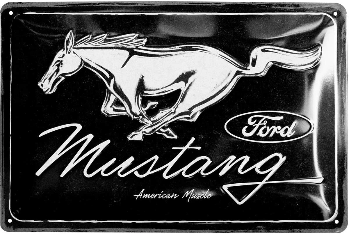 Mustang Horse Logo Black