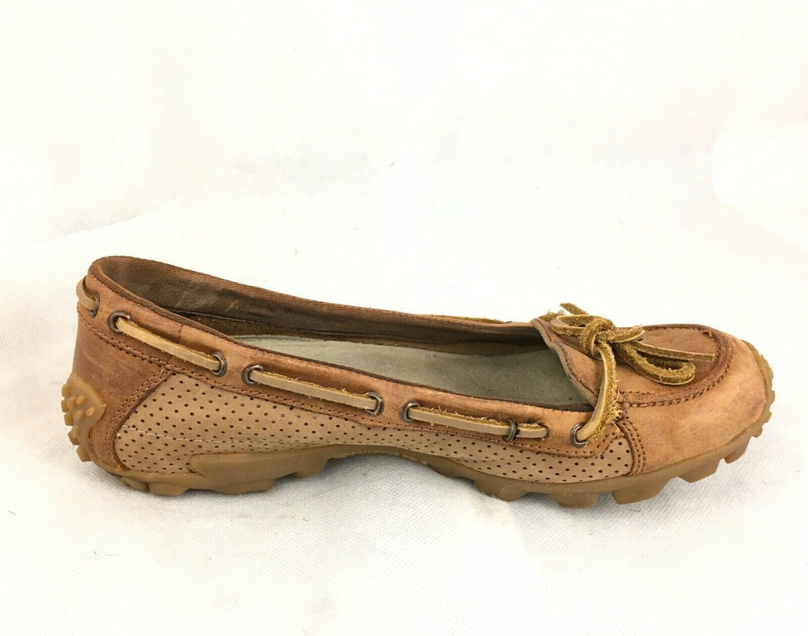 Merrell Women's Marina Boat Shoe Brown Leather Sz 6 M - Gem