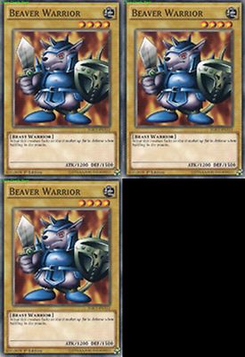 Beaver Warrior X 3 1st Mint YUGIOH Cards YGLD-ENA12 | eBay